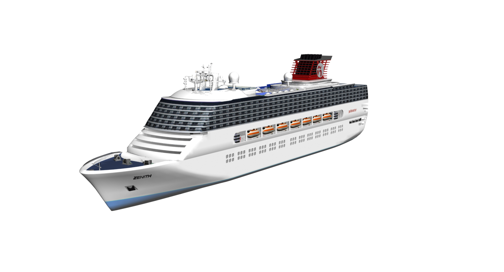 Zenith Cruiser Ship 3d Model