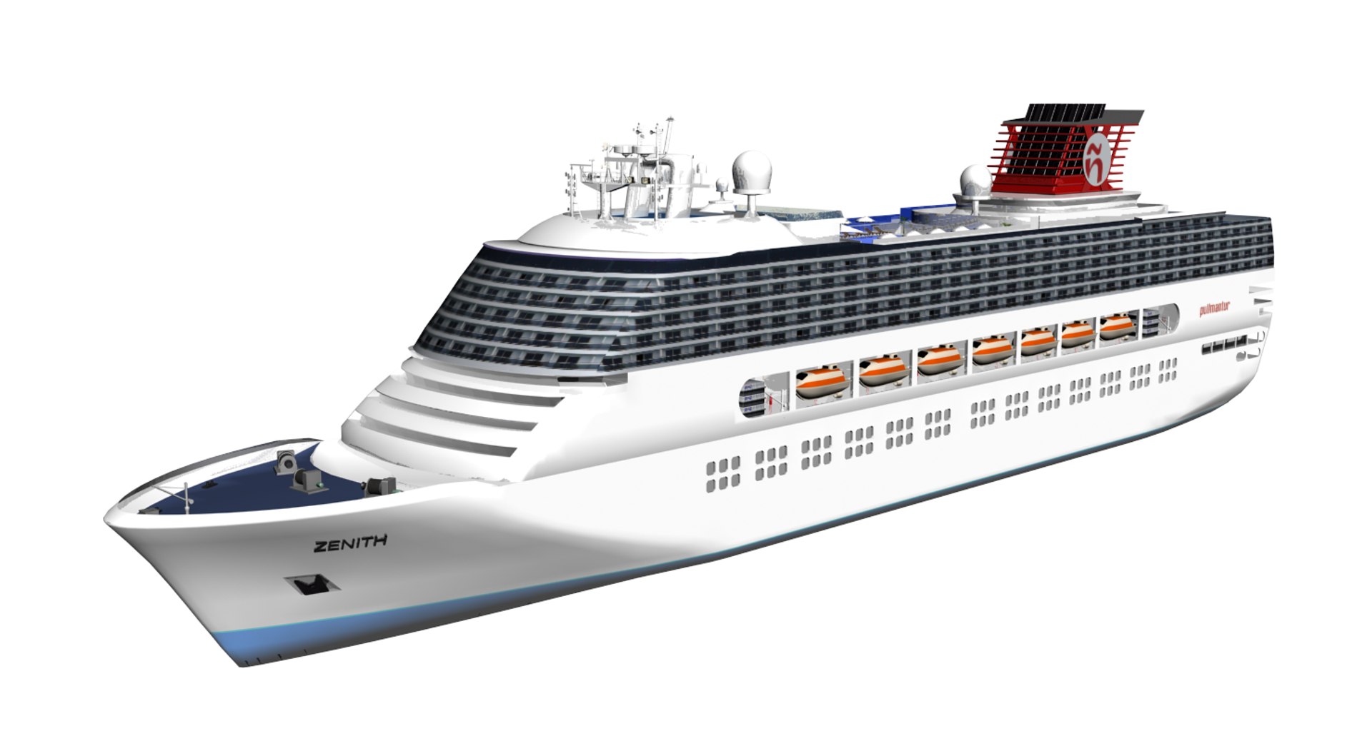 Zenith Cruiser Ship 3d Model