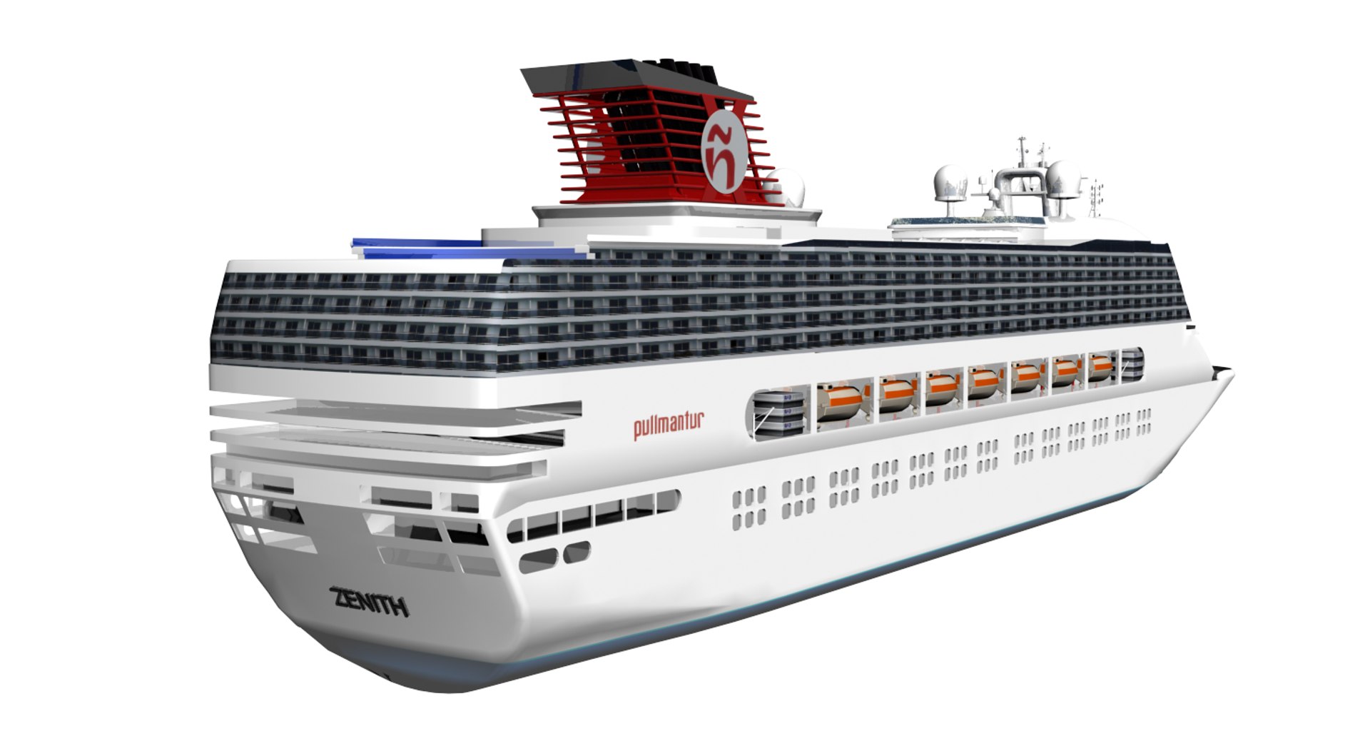 Zenith Cruiser Ship 3d Model