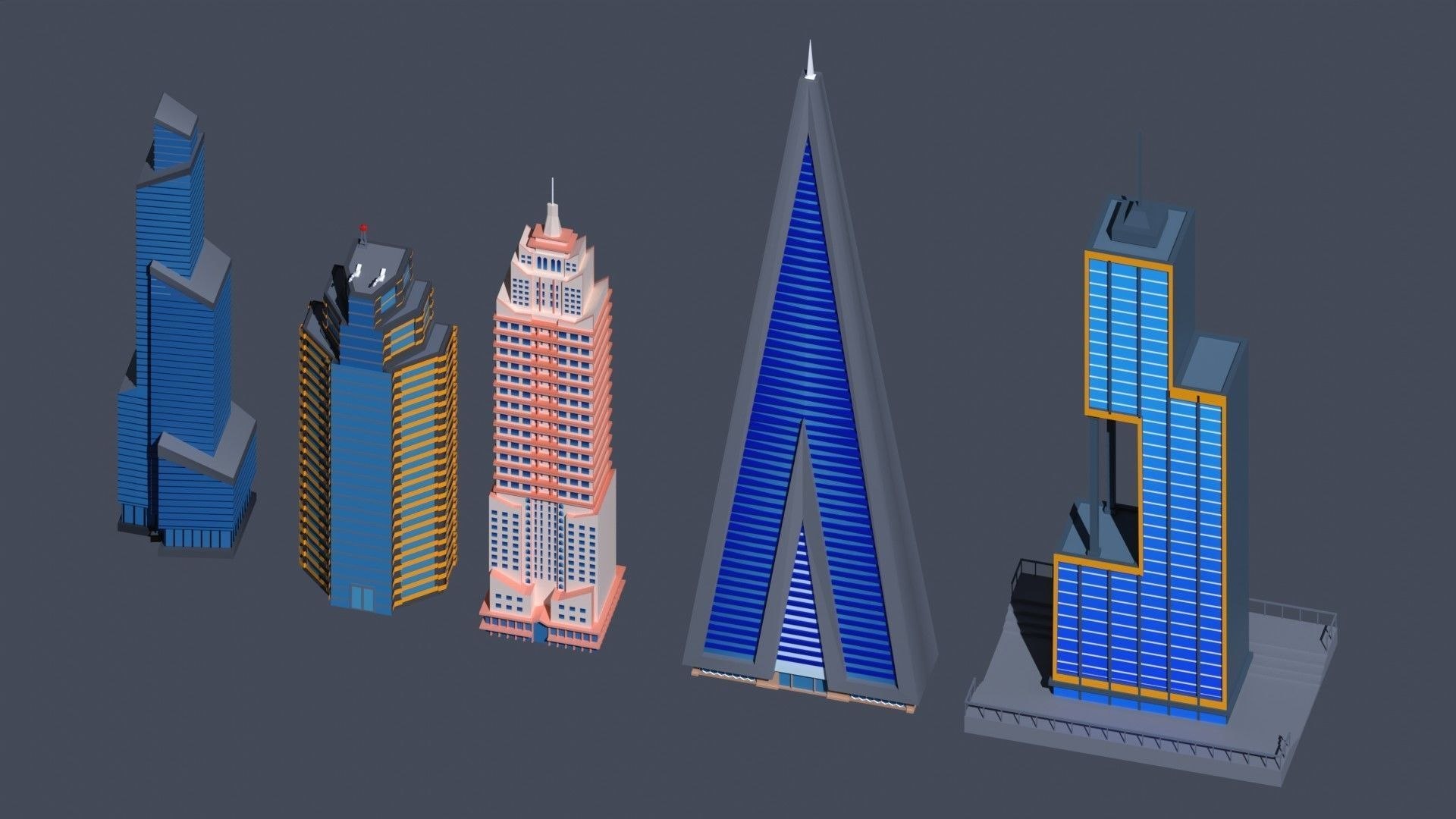 Low Poly City Pack 3D Model - TurboSquid 2264493
