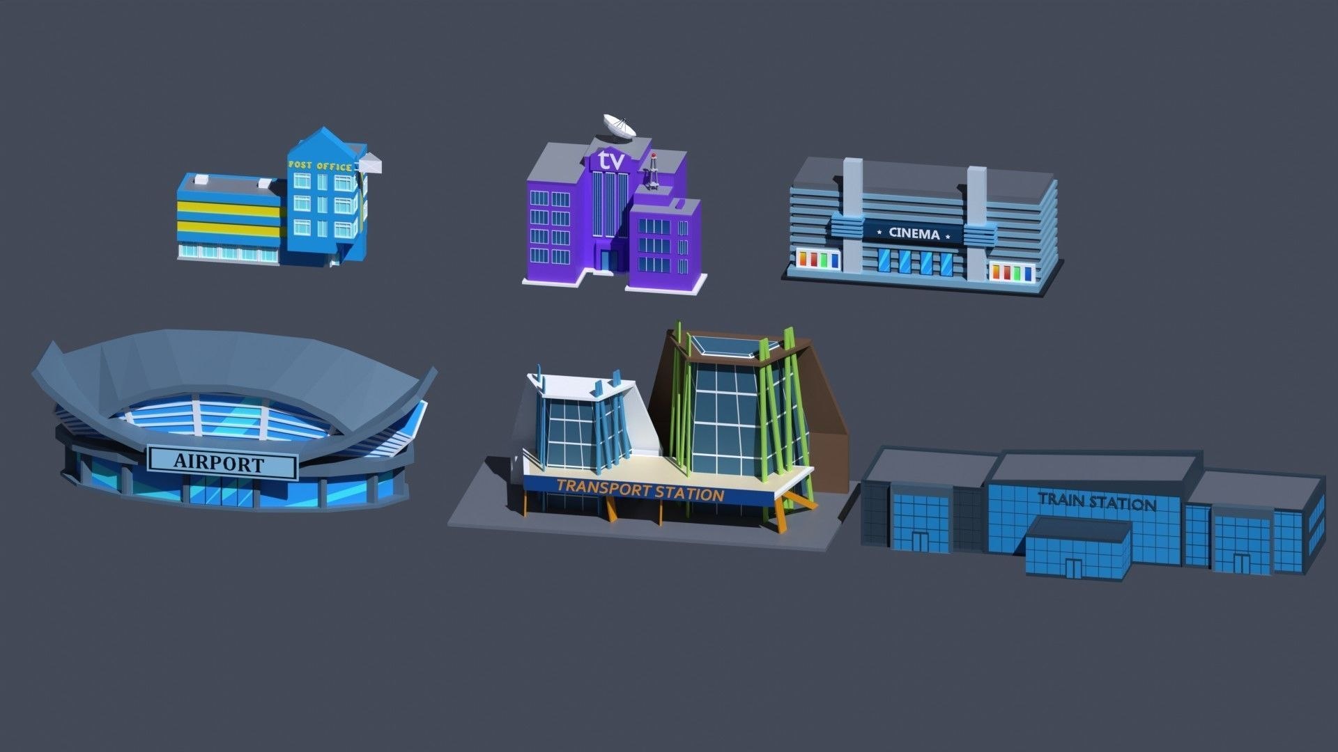 Low Poly City Pack 3D Model - TurboSquid 2264493
