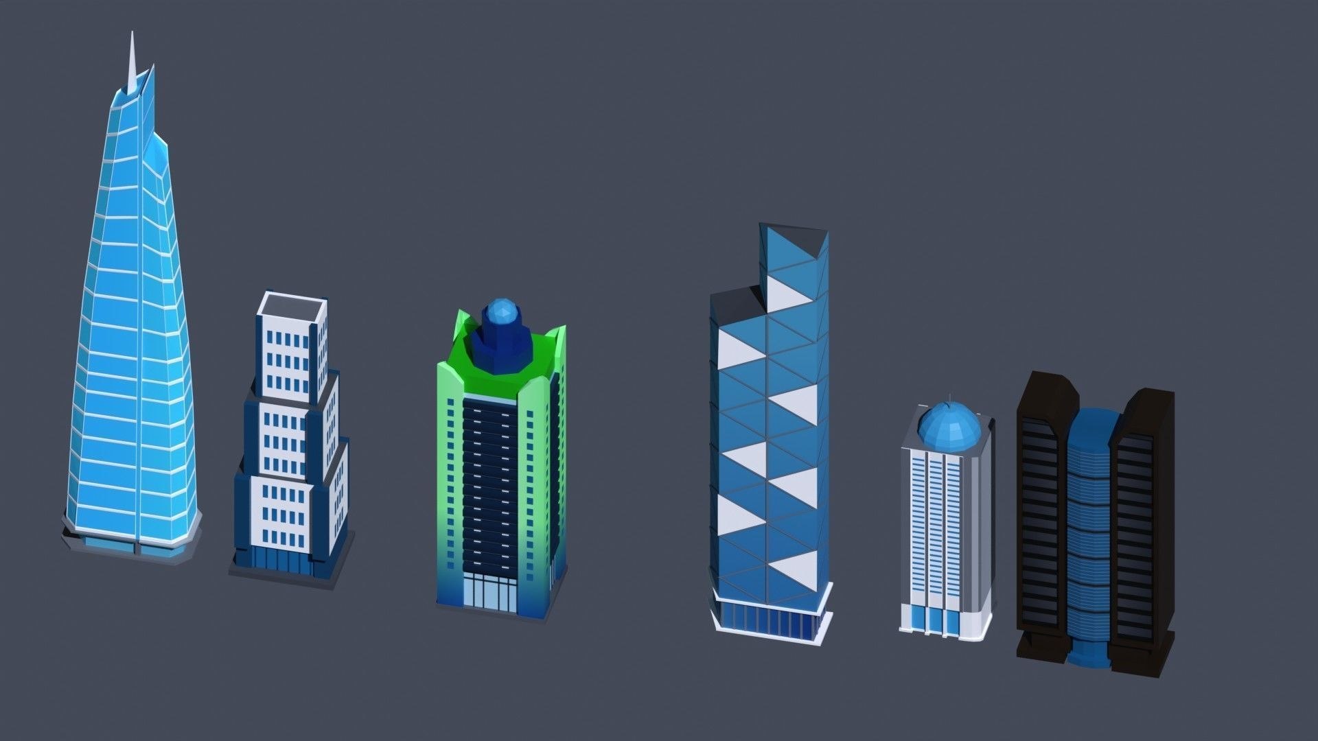 Low Poly City Pack 3D Model - TurboSquid 2264493