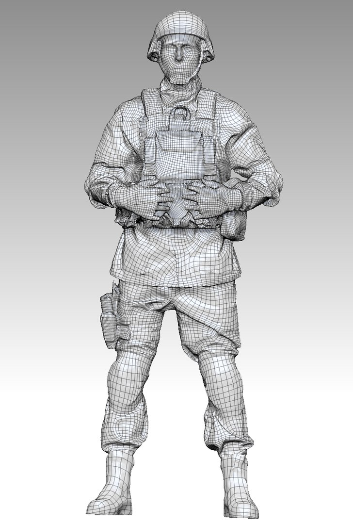 Equipped Soldier American 3D Model - TurboSquid 1575472