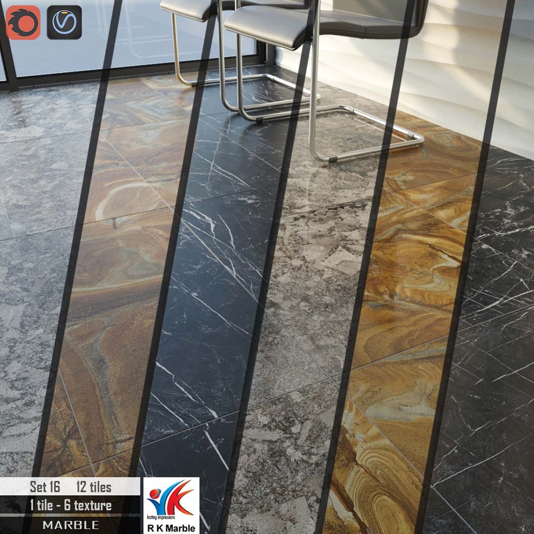 3D Tile R K Marble Model - TurboSquid 1257537