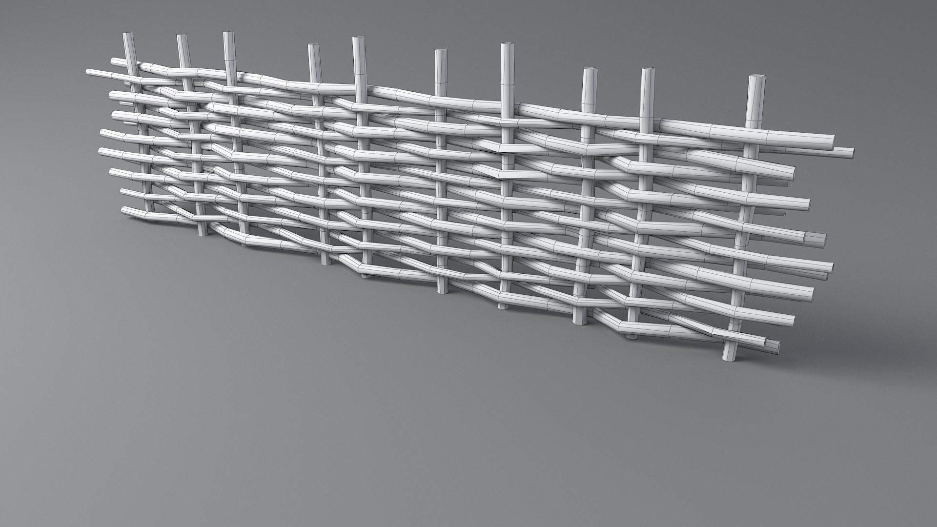 3D Cartoon Wattle Fence 05 - TurboSquid 1942067