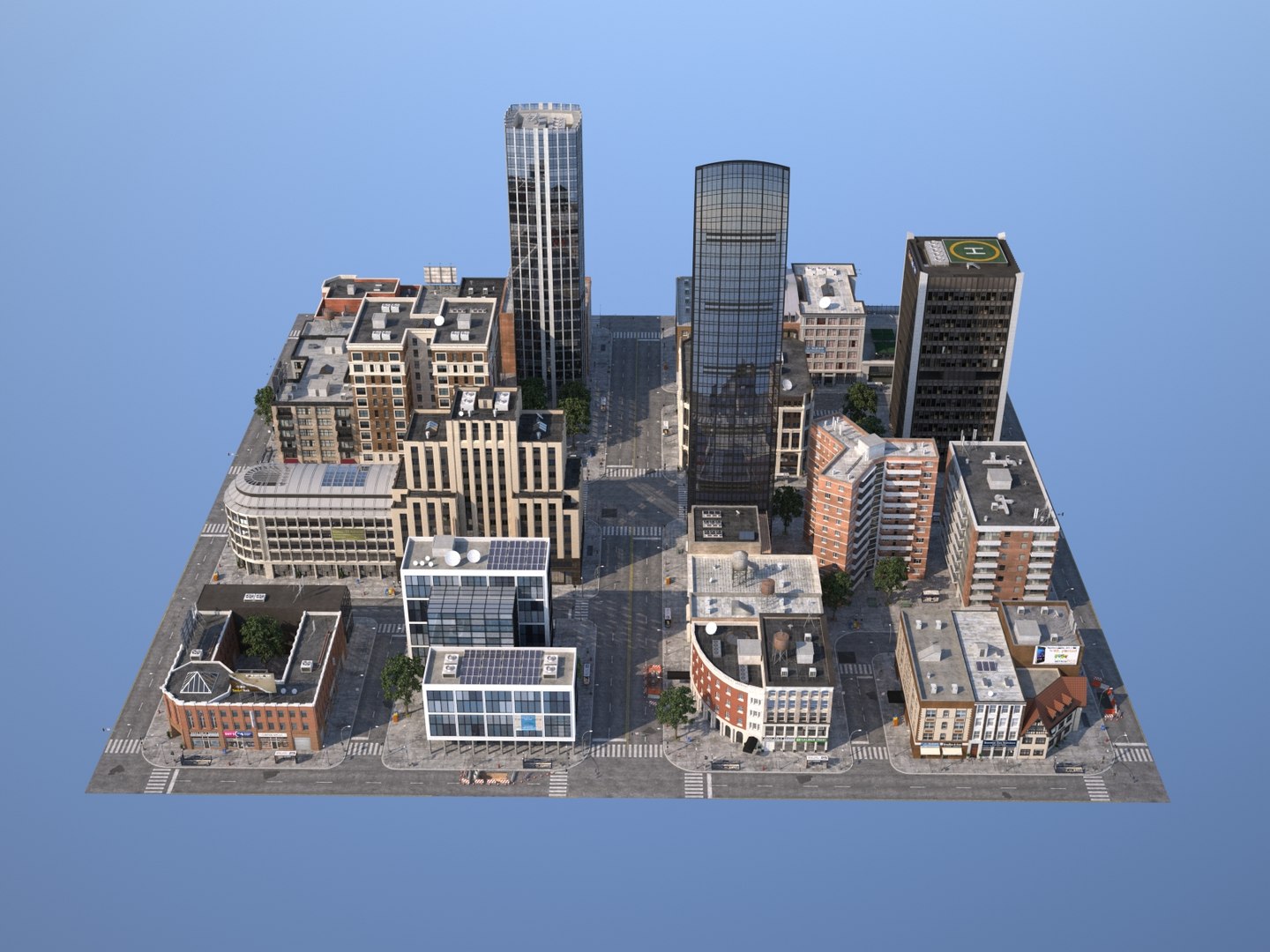 3d model modular city