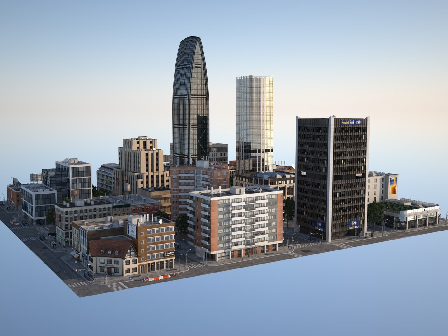 3d model modular city