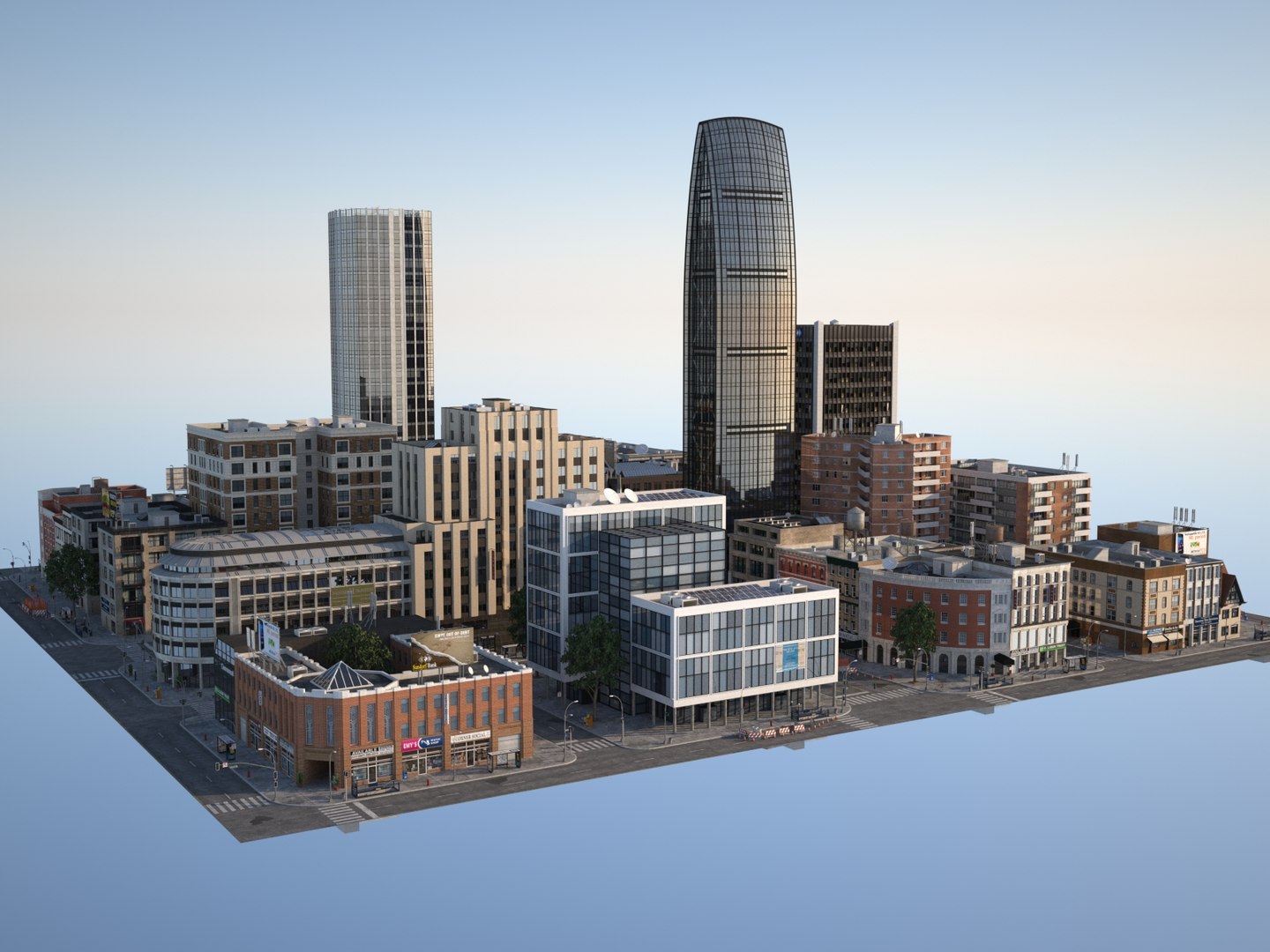 3d model modular city