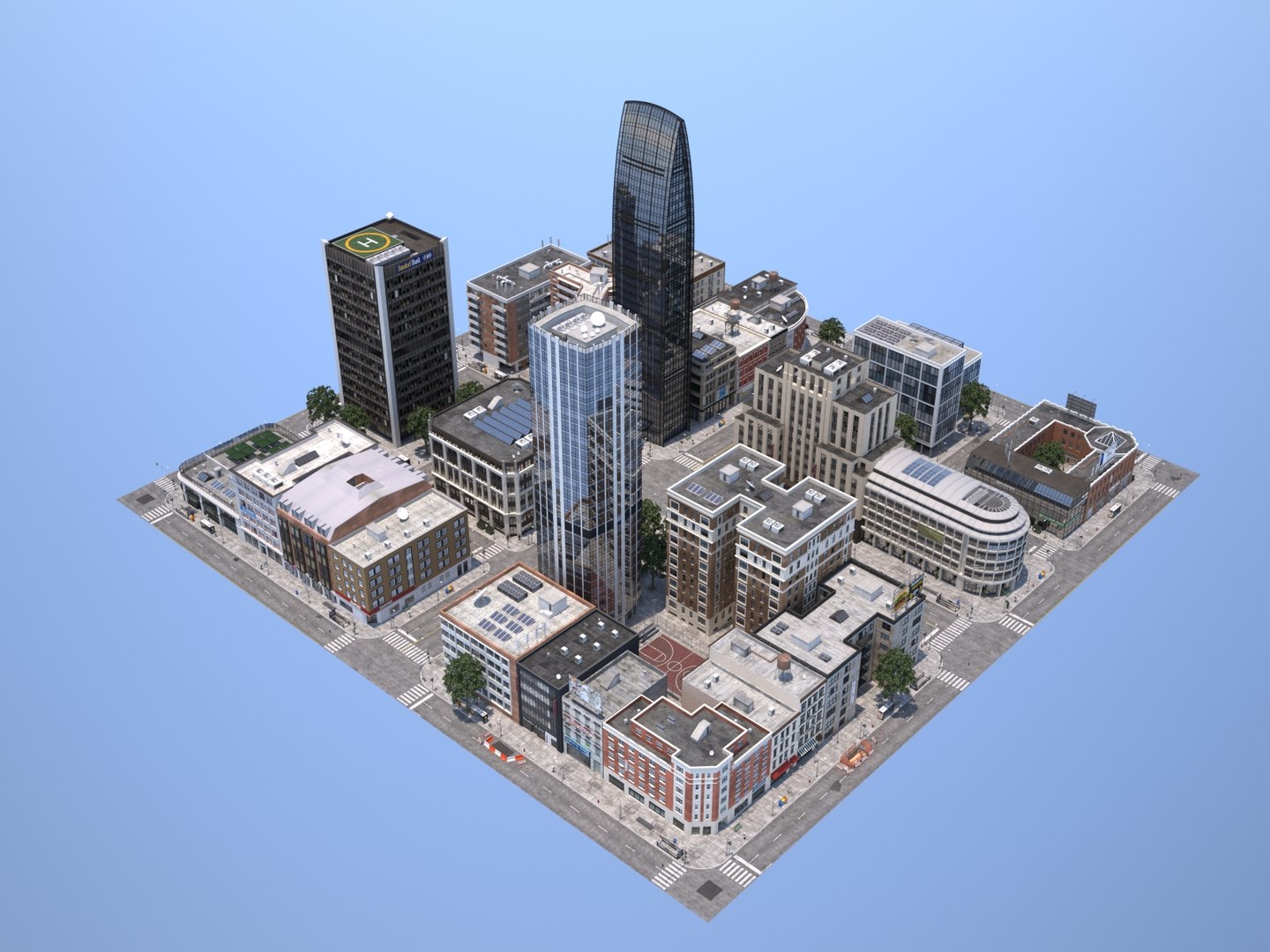 3d model modular city