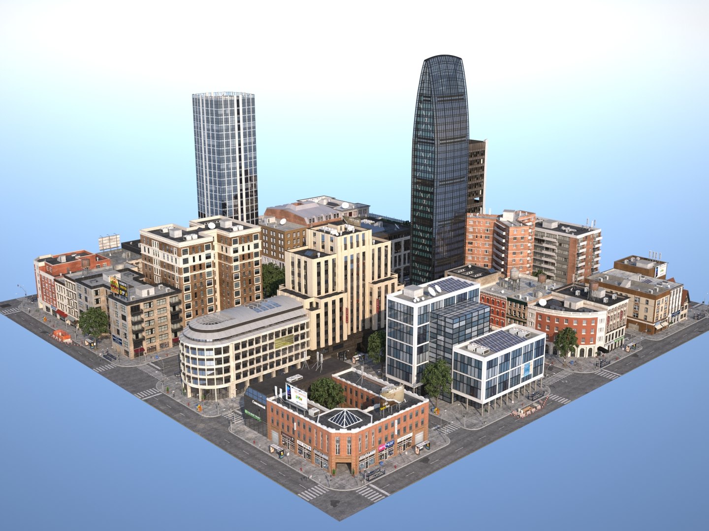 3d model modular city