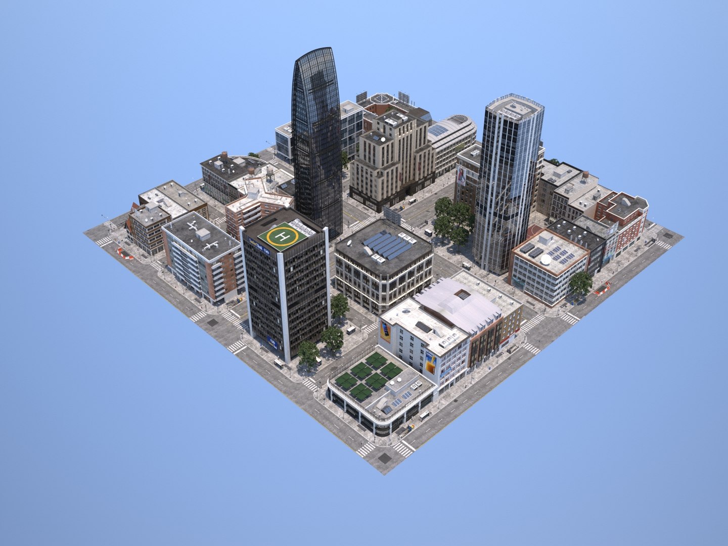 3d model modular city