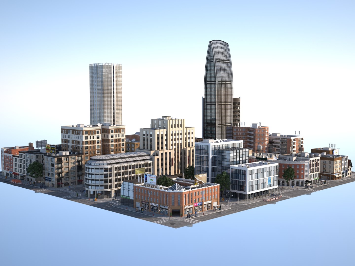 3d model modular city