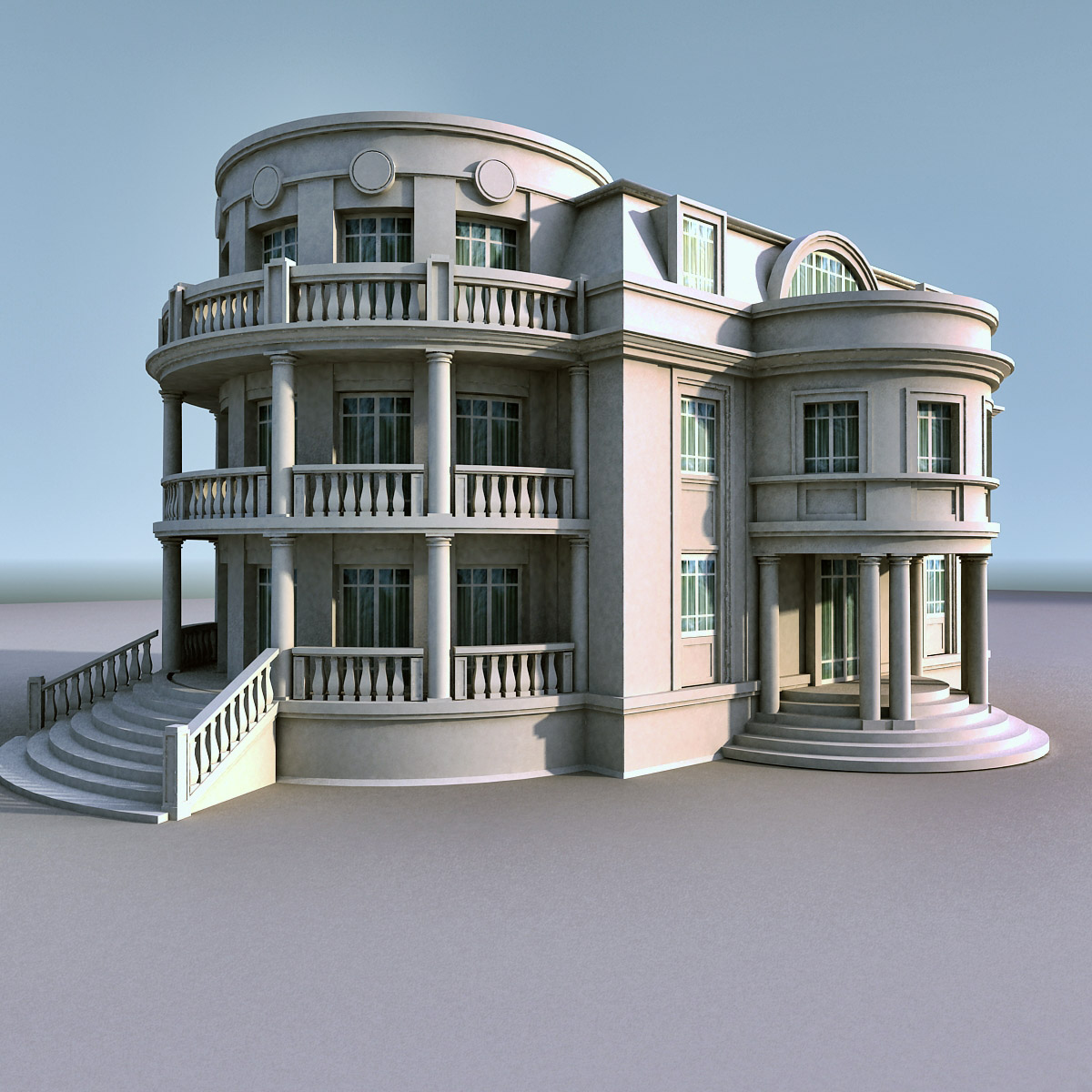 3d max house building villa