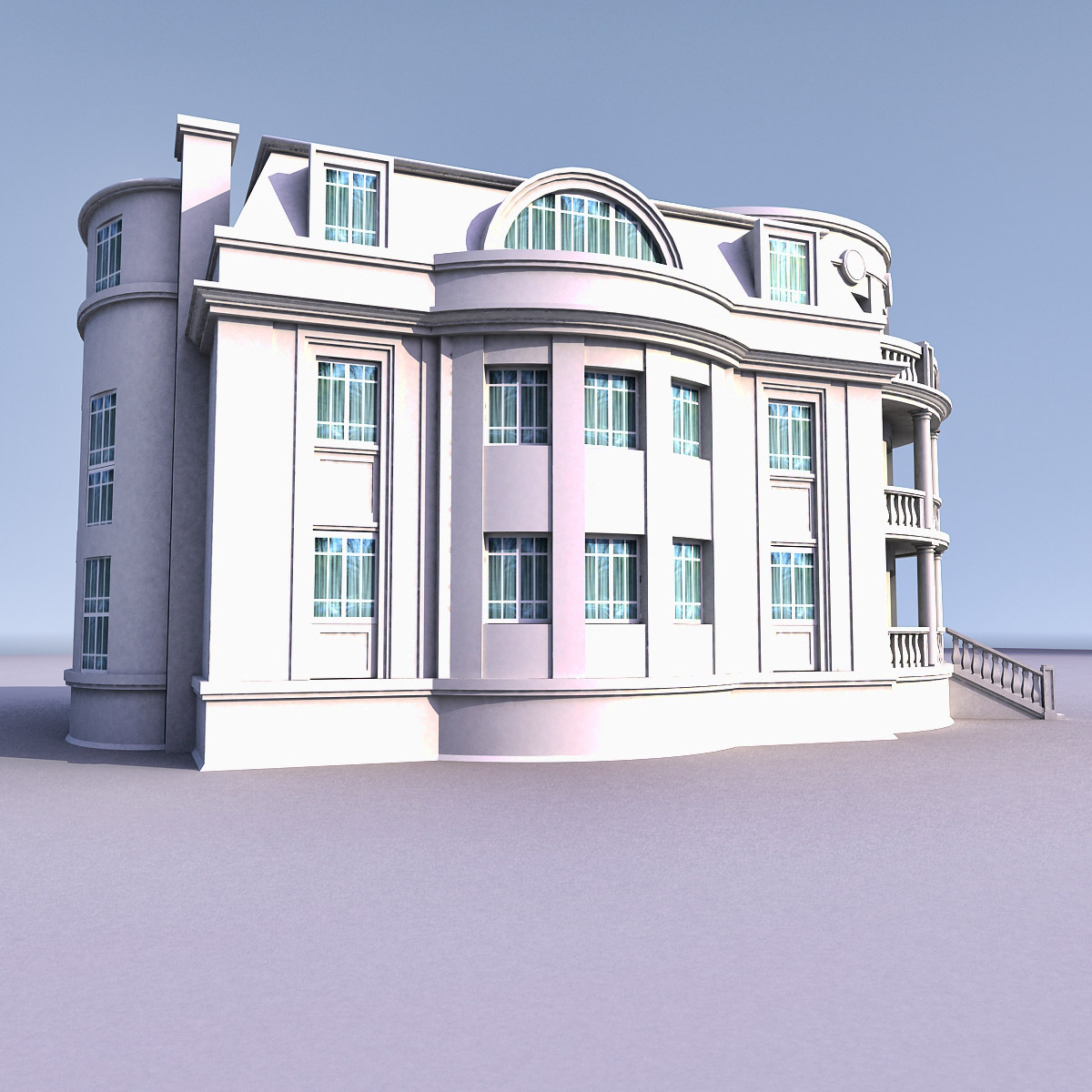 3d max house building villa