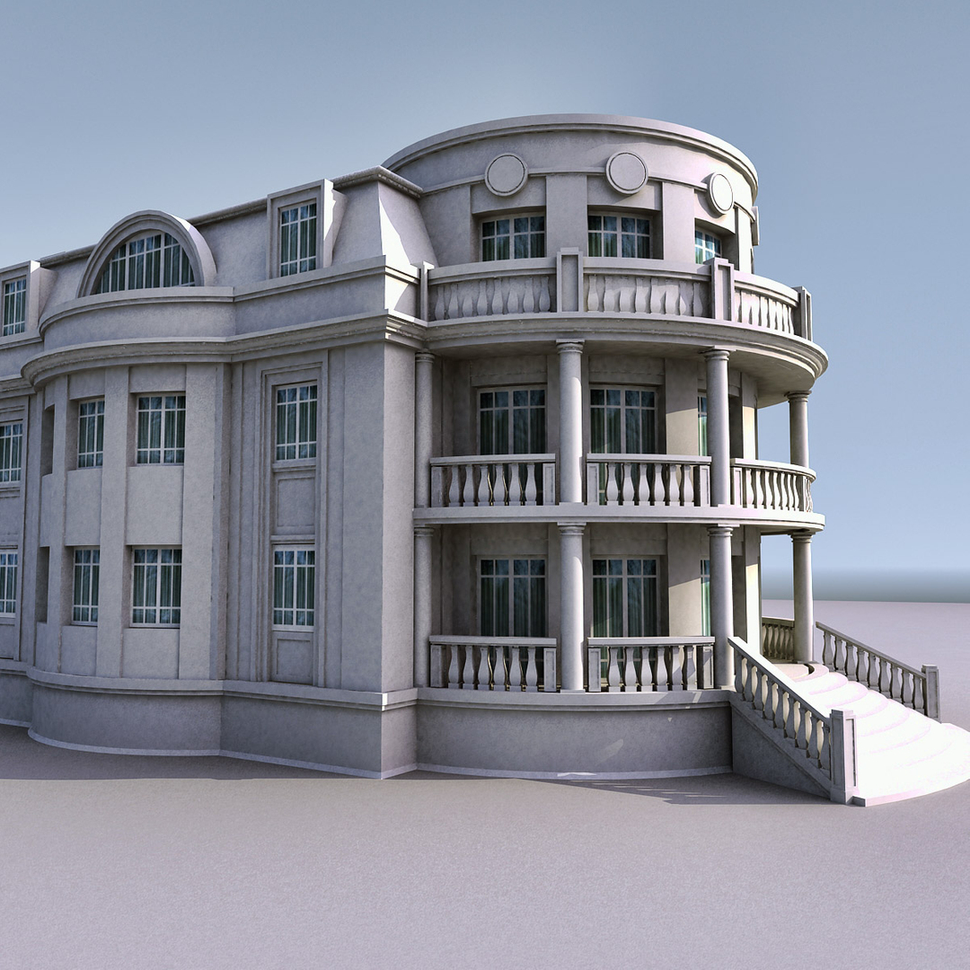 3d max house building villa