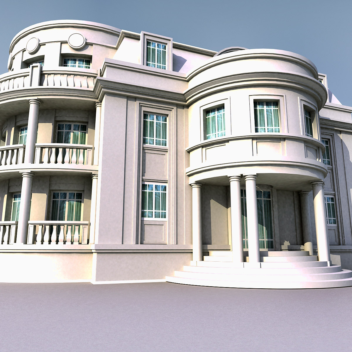 3d max house building villa