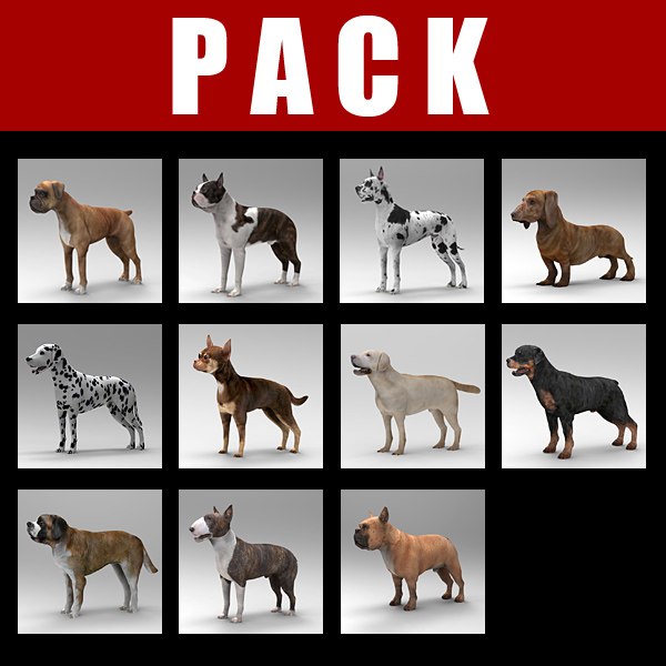 3d dalmatian dog model