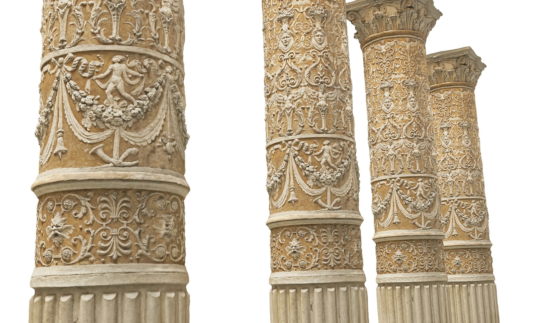 3D Ancient Pillar Game Ready 2 - TurboSquid 1790717