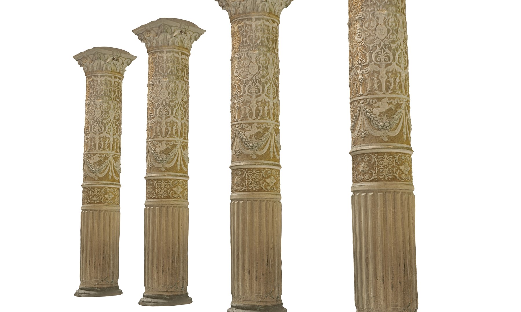 3D Ancient Pillar Game Ready 2 - TurboSquid 1790717