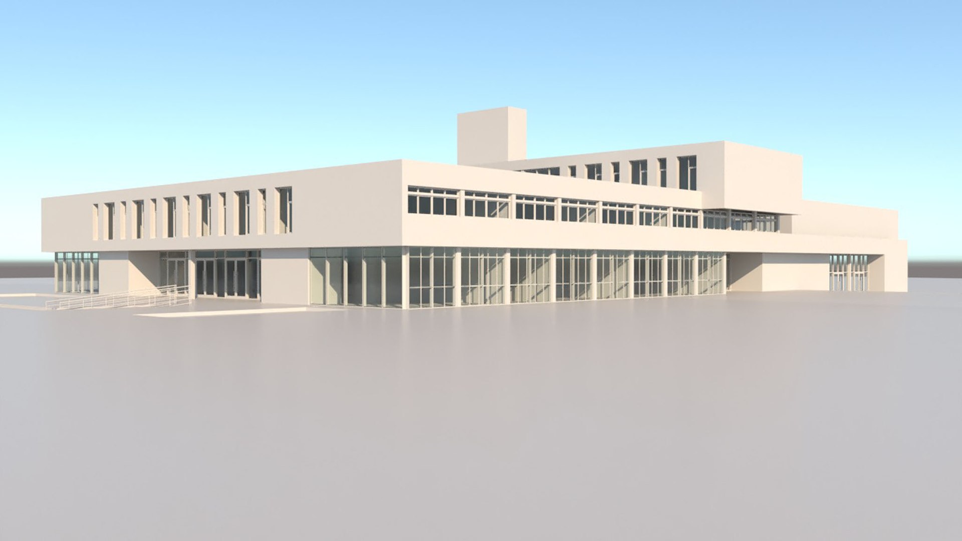 3D High School Building Model - TurboSquid 1736841