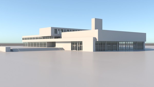 3D High School Building model - TurboSquid 1736841