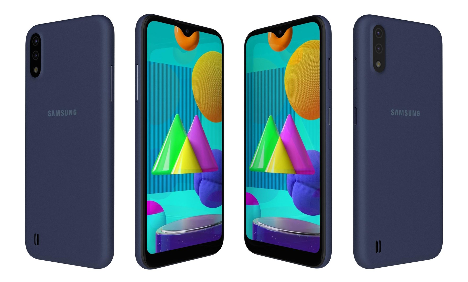 Samsung Galaxy M01 Blue 3D Model - TurboSquid 1623300