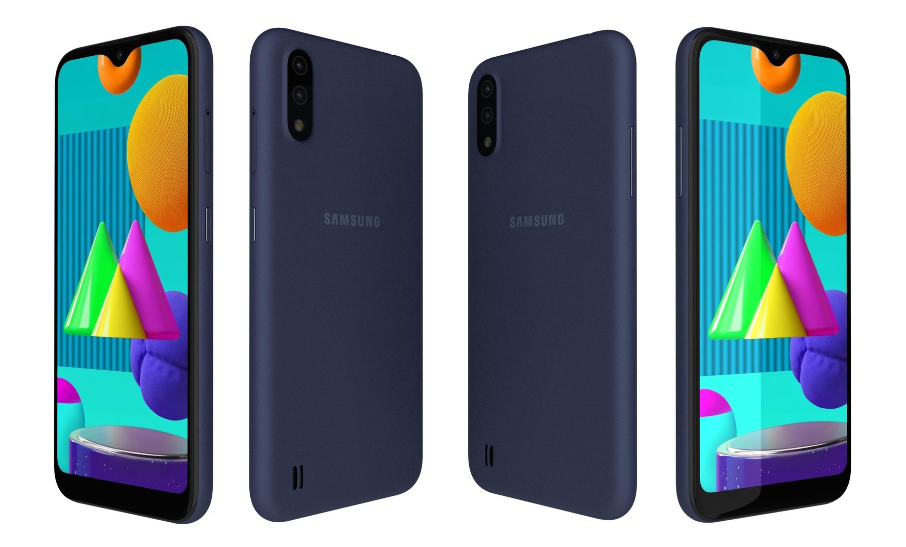 Samsung Galaxy M01 Blue 3D Model - TurboSquid 1623300