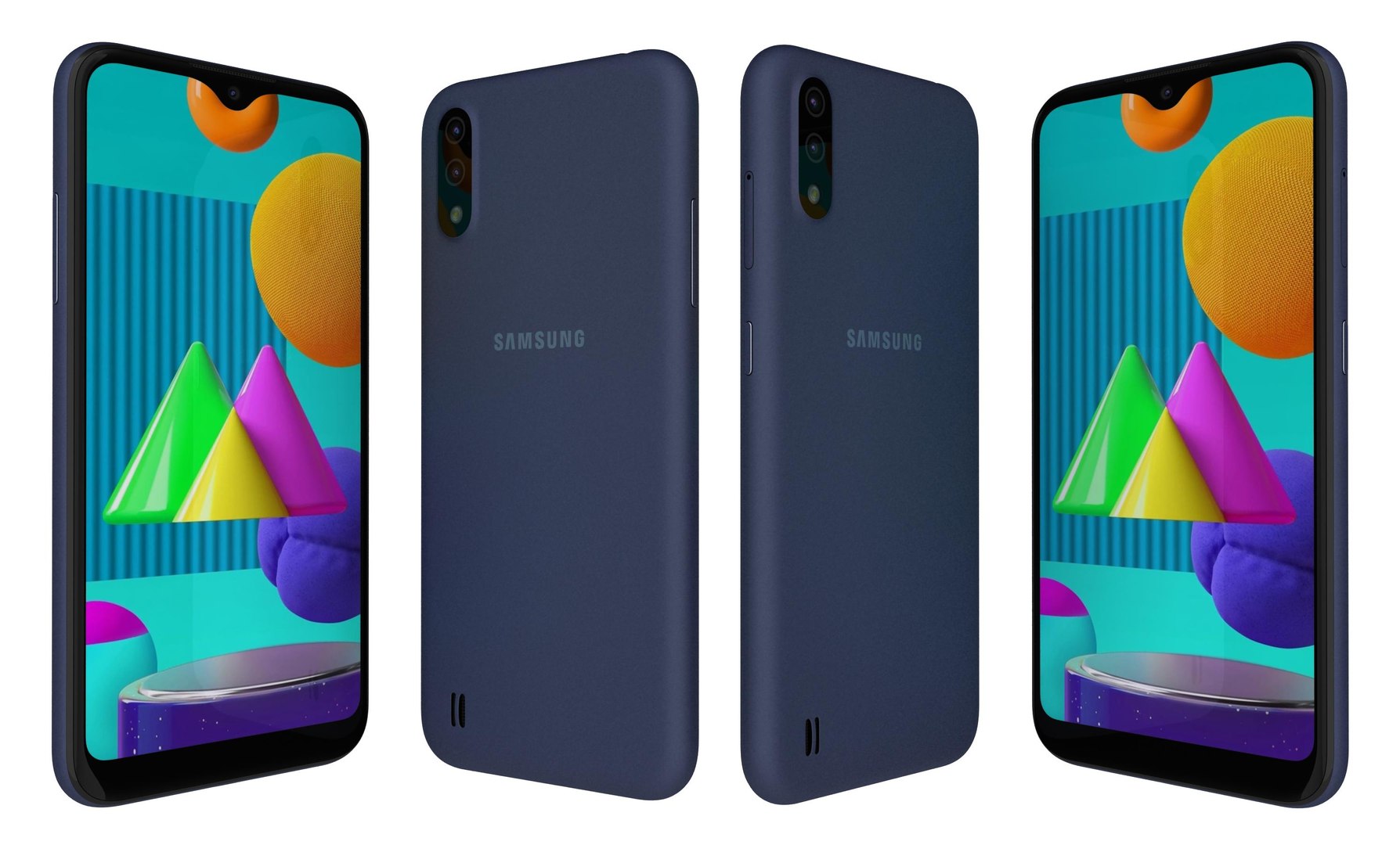 Samsung Galaxy M01 Blue 3D Model - TurboSquid 1623300