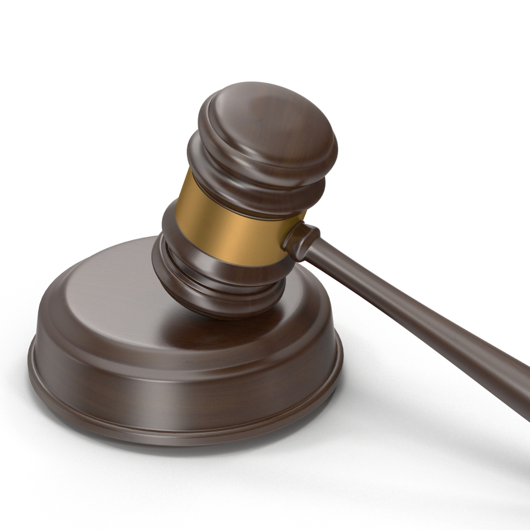 legal gavel set 3d c4d