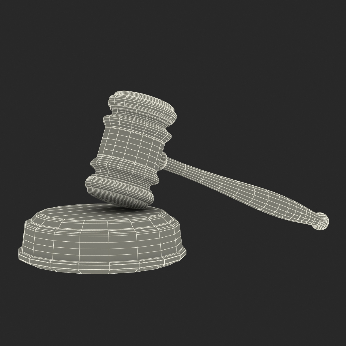 legal gavel set 3d c4d