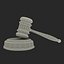 legal gavel set 3d c4d