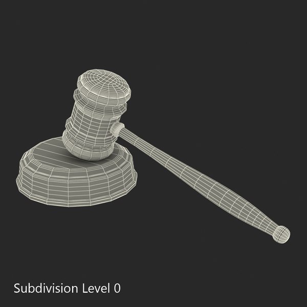legal gavel set 3d c4d