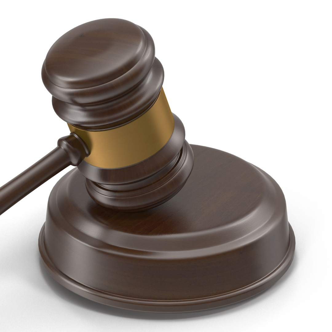 legal gavel set 3d c4d