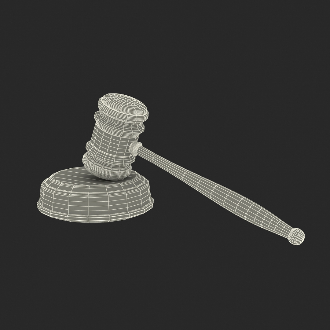 legal gavel set 3d c4d