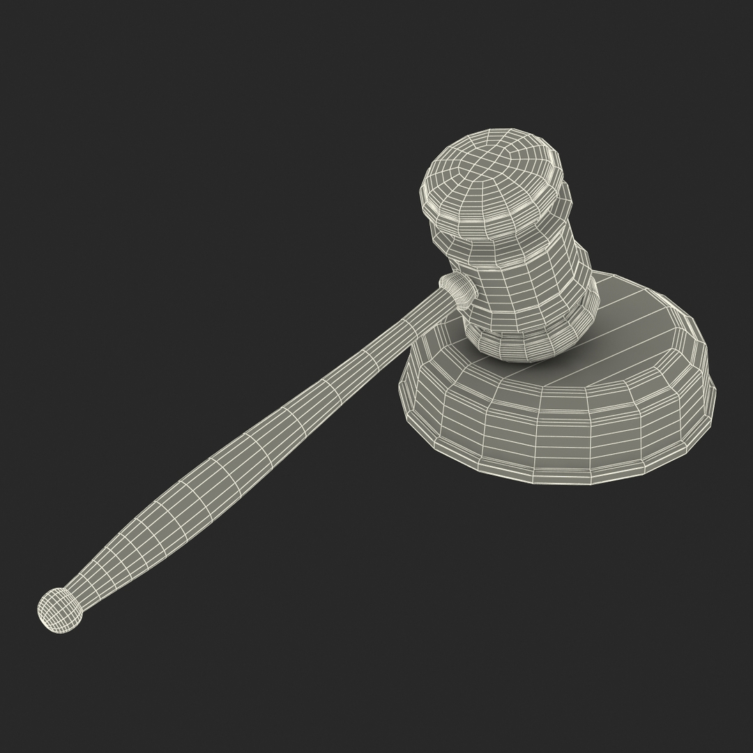 legal gavel set 3d c4d
