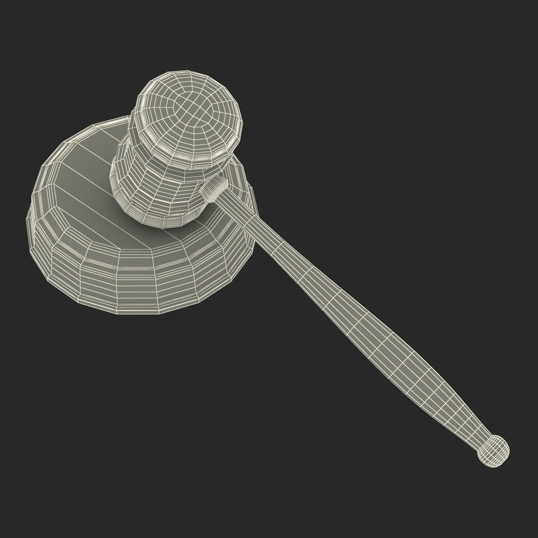 legal gavel set 3d c4d