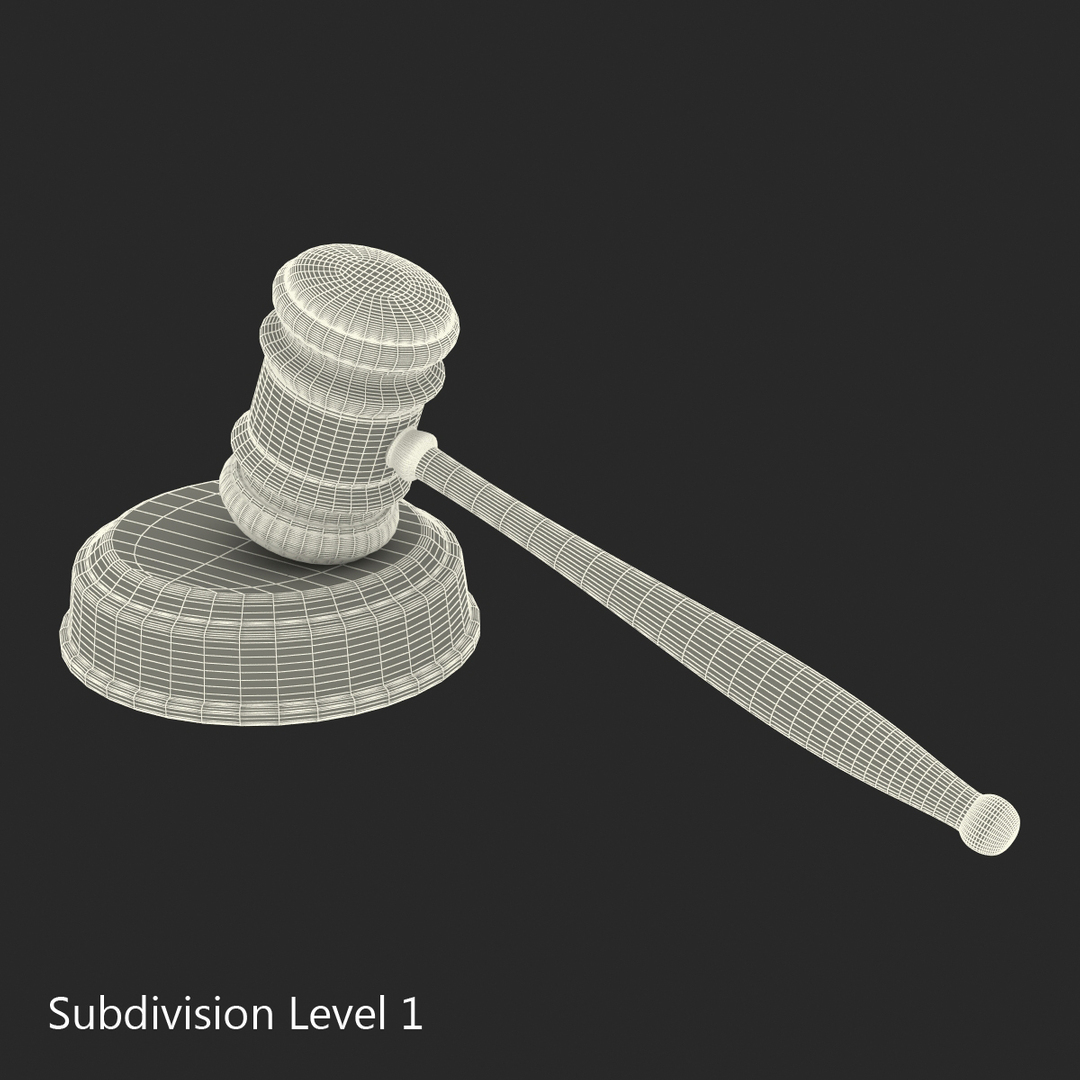 legal gavel set 3d c4d
