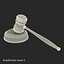 legal gavel set 3d c4d