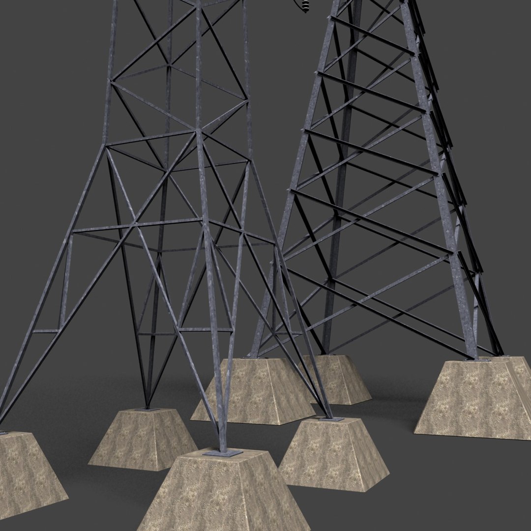 3d Model Power Transmission Towers