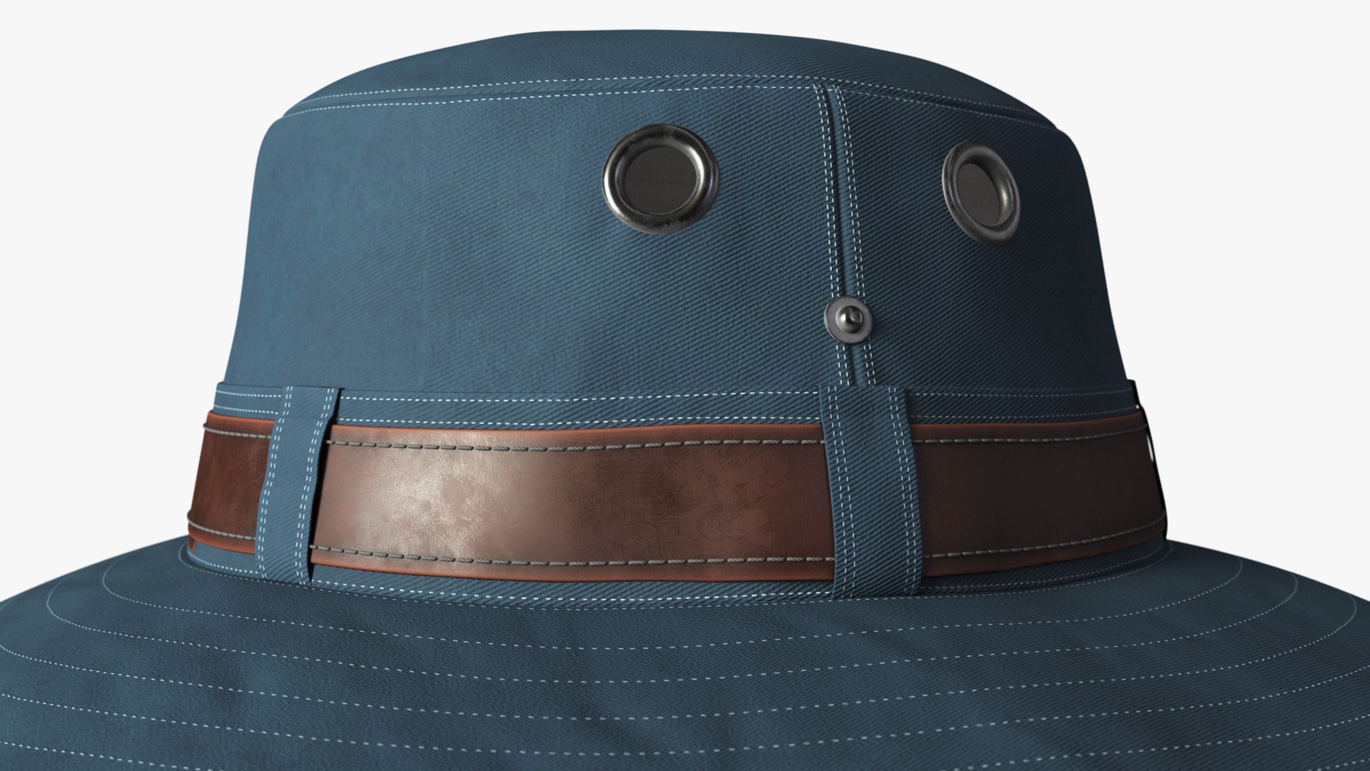 3D Model Fishing Hat Navy Blue 8K PBR Textures - TurboSquid 1922336