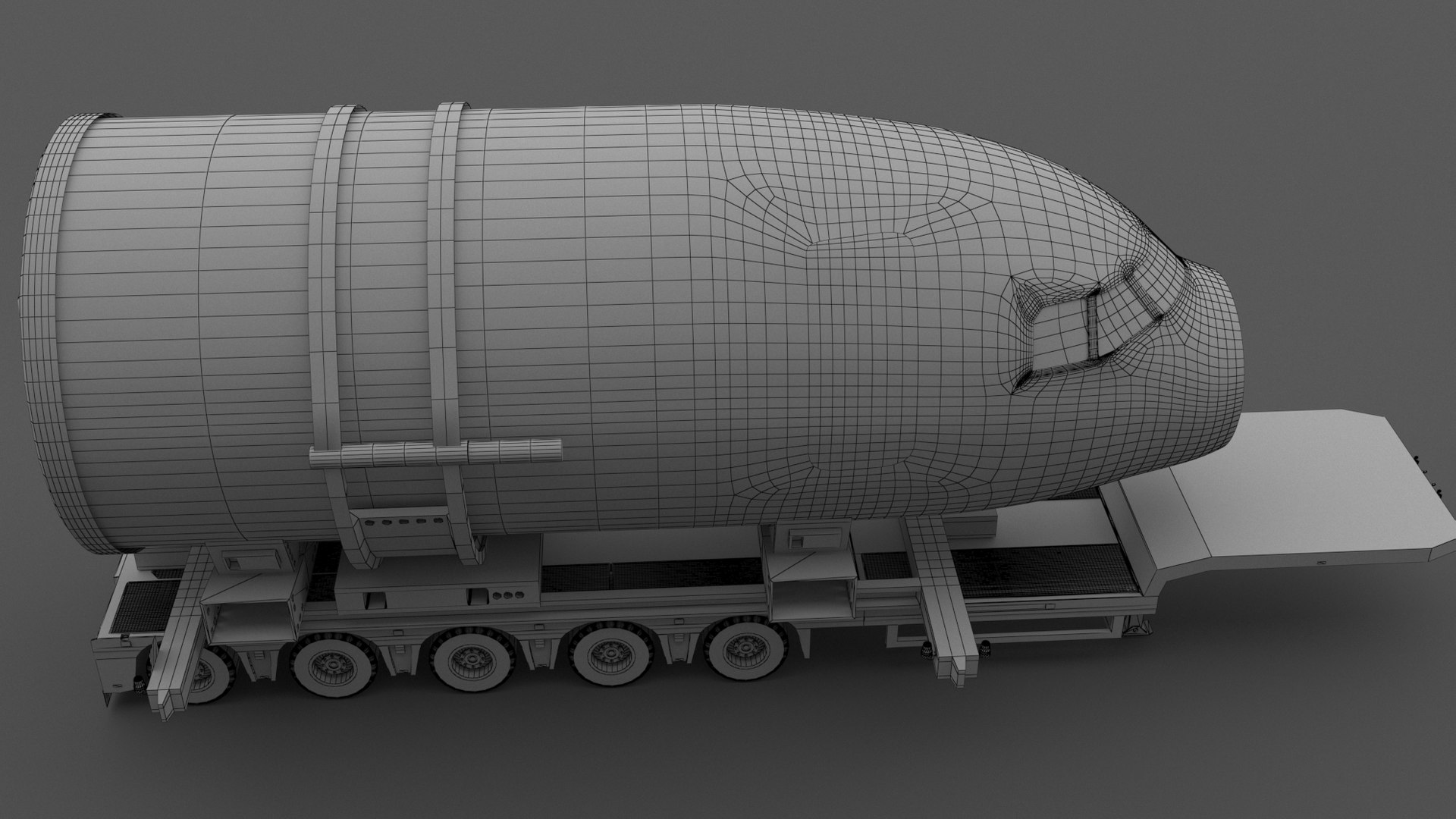 3D Lowboy Trailer with Airplane model - TurboSquid 1972927