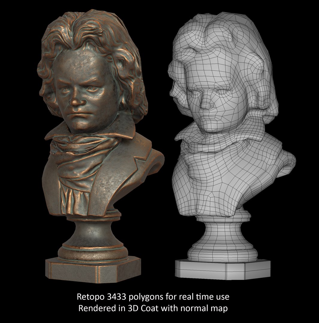 3d Model Bust Beethoven