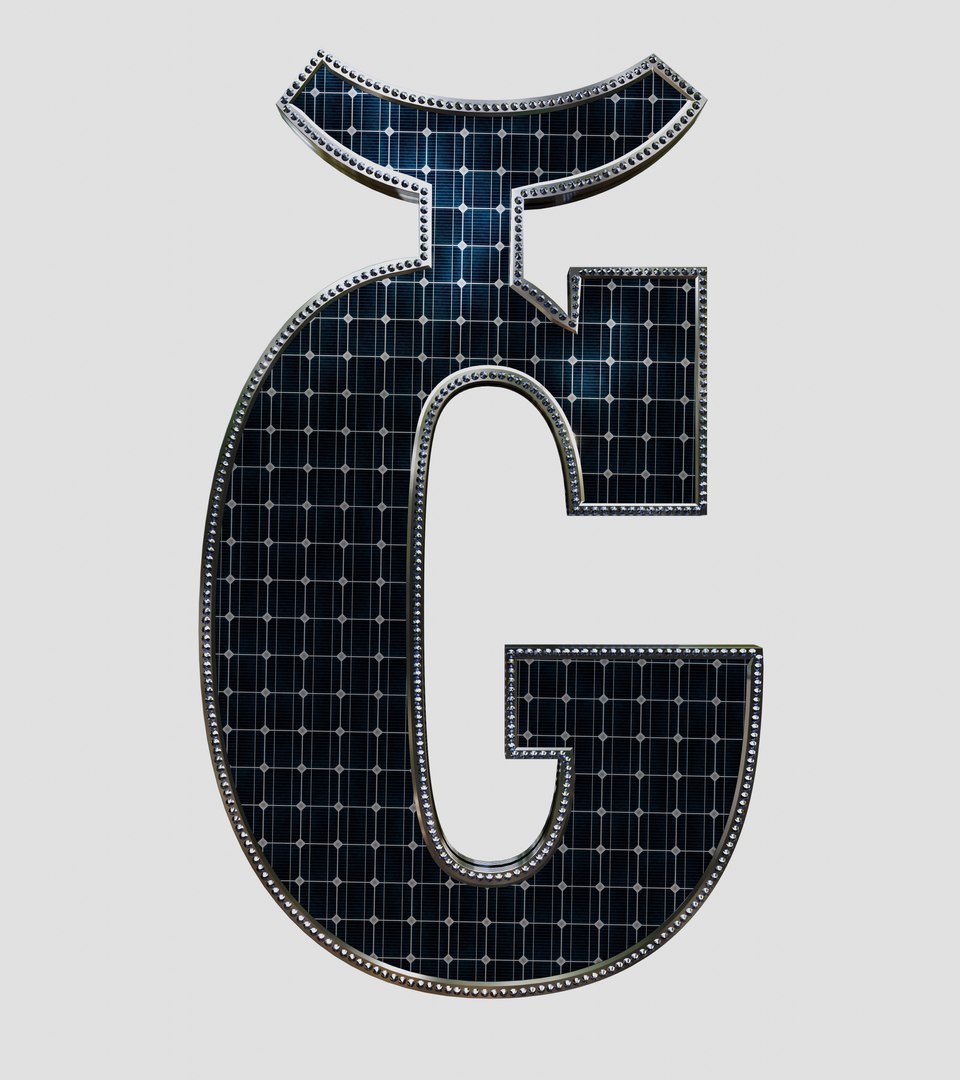 Solar Panel Letter - G 3D Model - TurboSquid 2242053