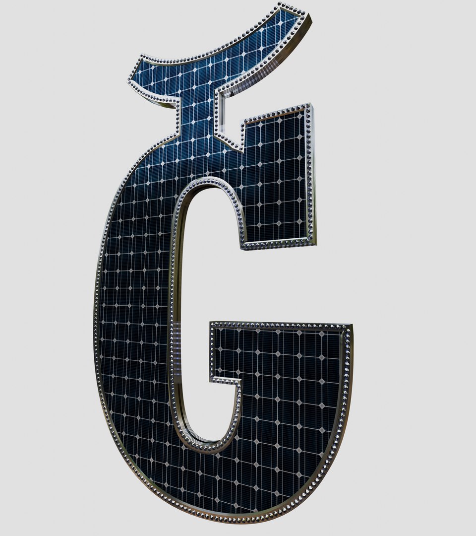 Solar Panel Letter - G 3D Model - TurboSquid 2242053