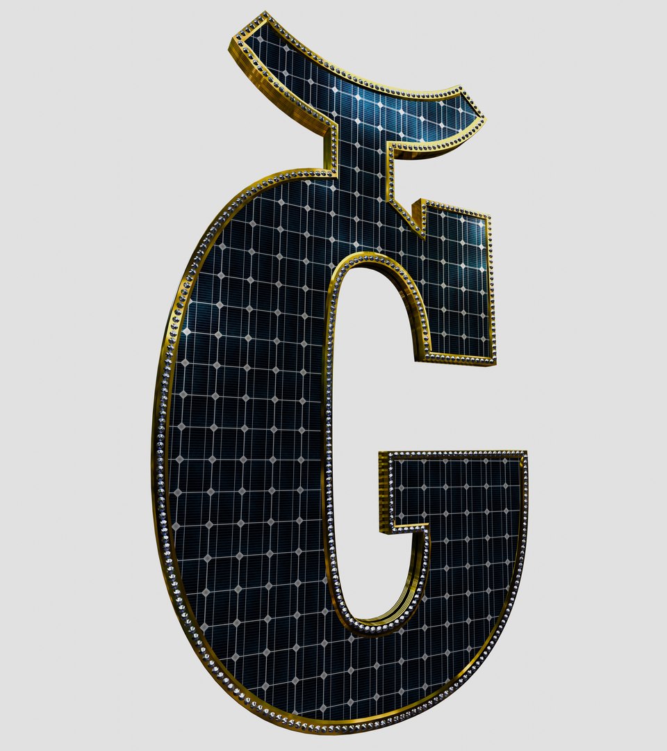 Solar Panel Letter - G 3D Model - TurboSquid 2242053