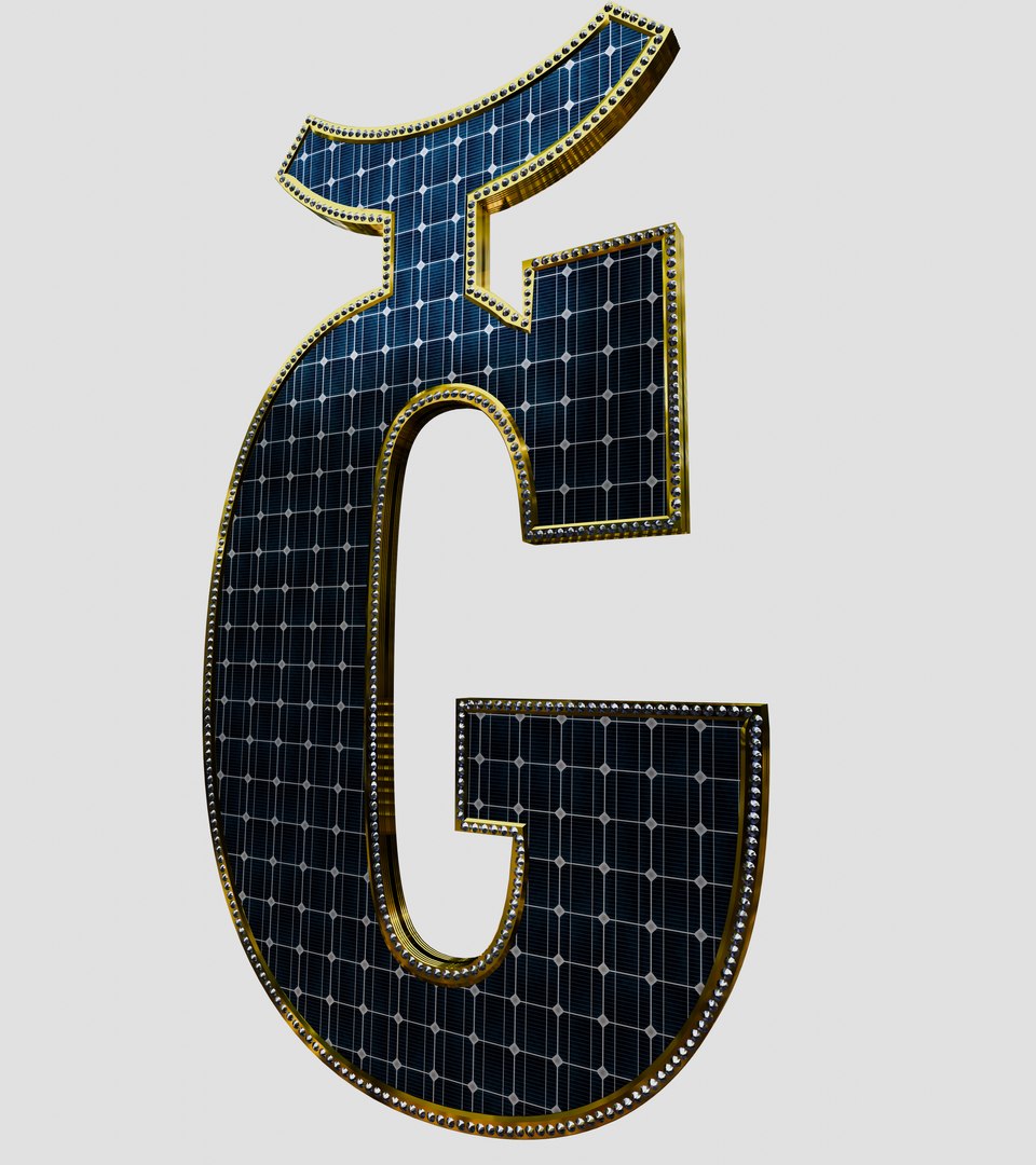 Solar Panel Letter - G 3D Model - TurboSquid 2242053