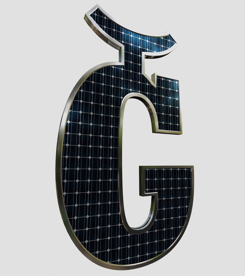 Solar Panel Letter - G 3D Model - TurboSquid 2242053