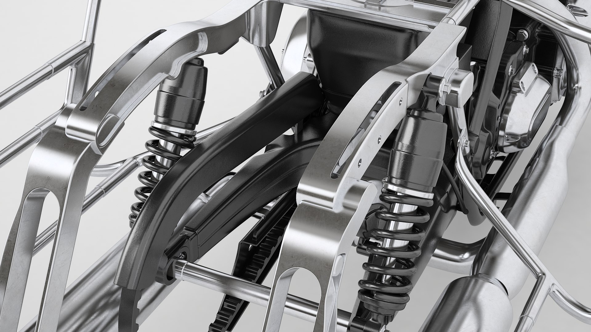 3D Generic Classic Motorcycle Frame 02 - TurboSquid 2397240