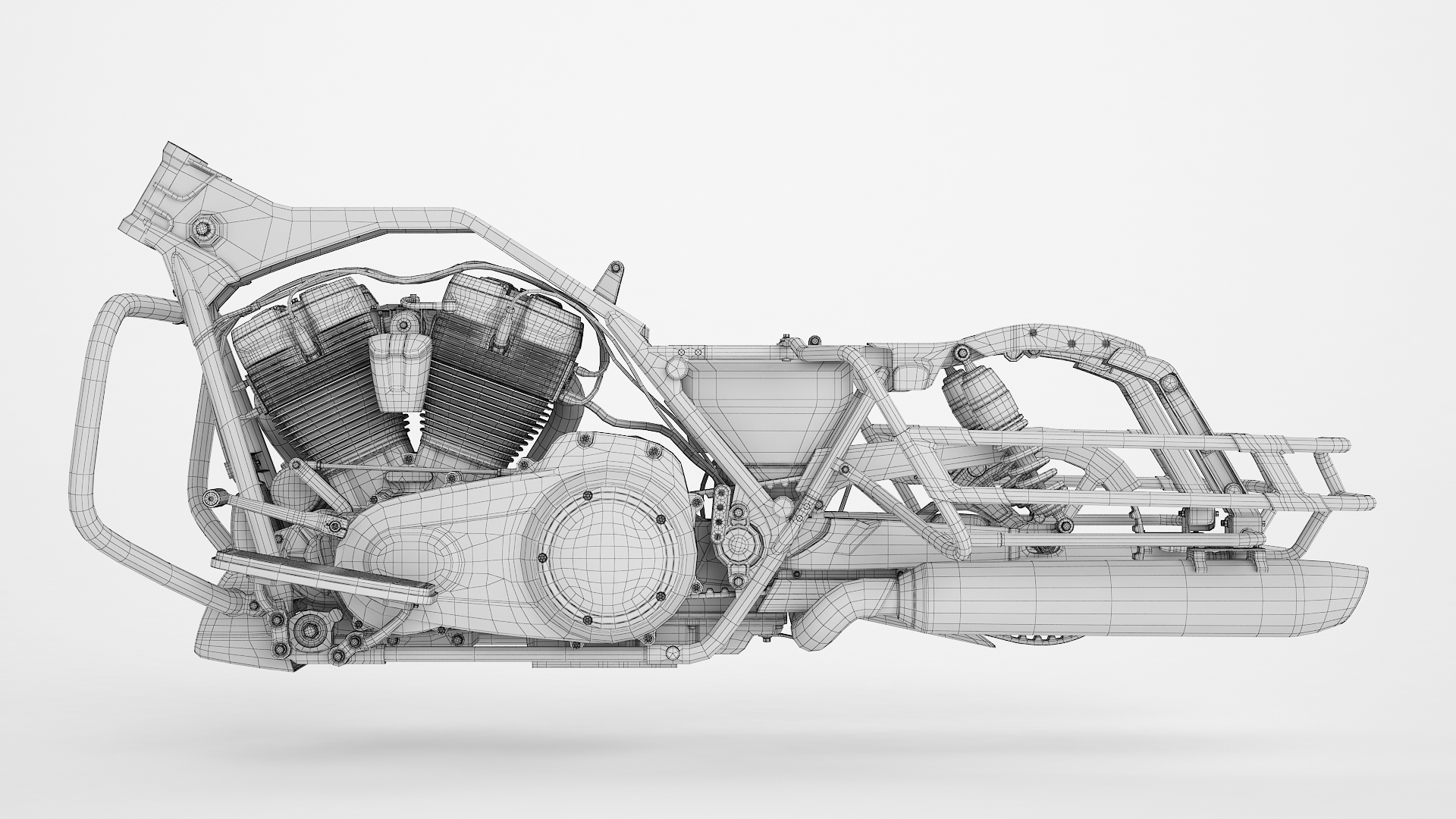 3D Generic Classic Motorcycle Frame 02 - TurboSquid 2397240