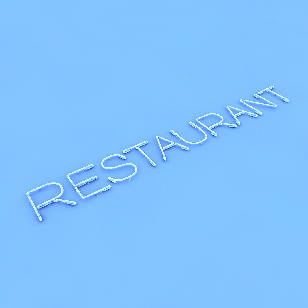 Restaurant Neon Sign 3D Model - TurboSquid 1455134